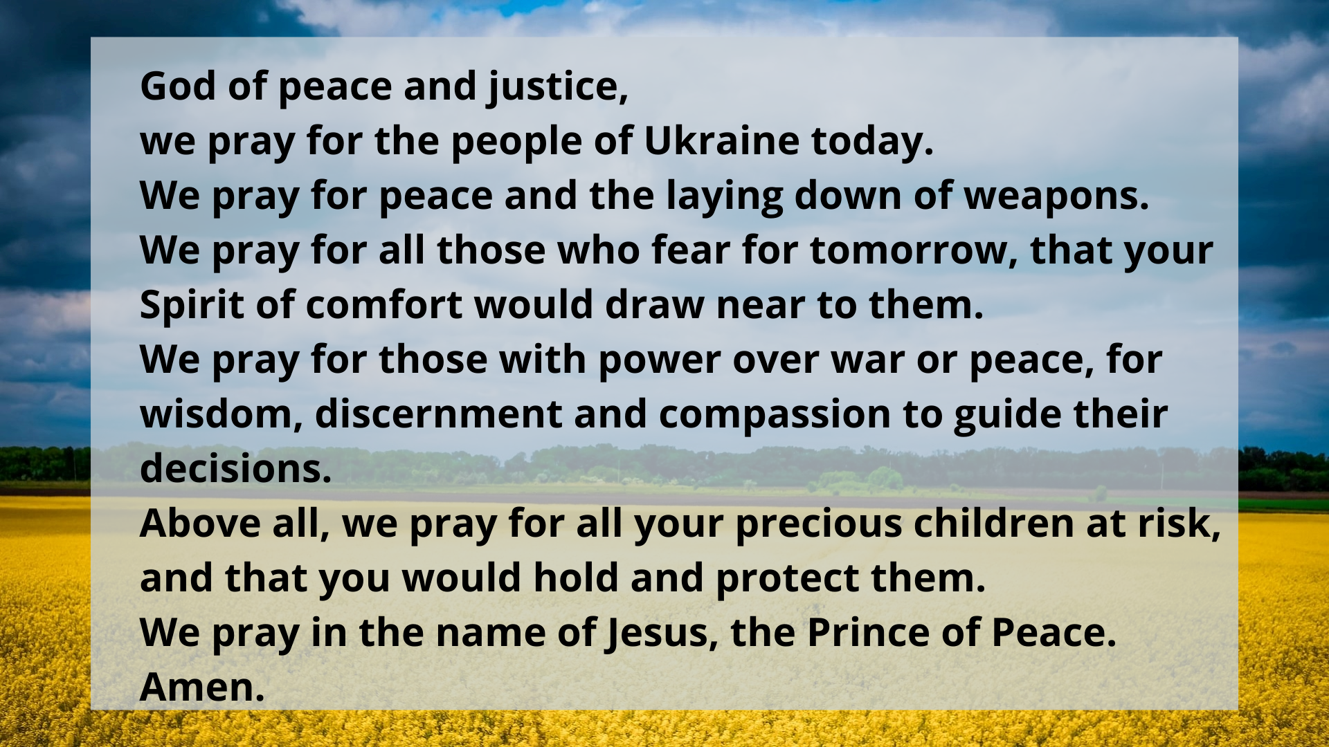 Supporting Ukraine – St Michael's Church, Stoke Gifford